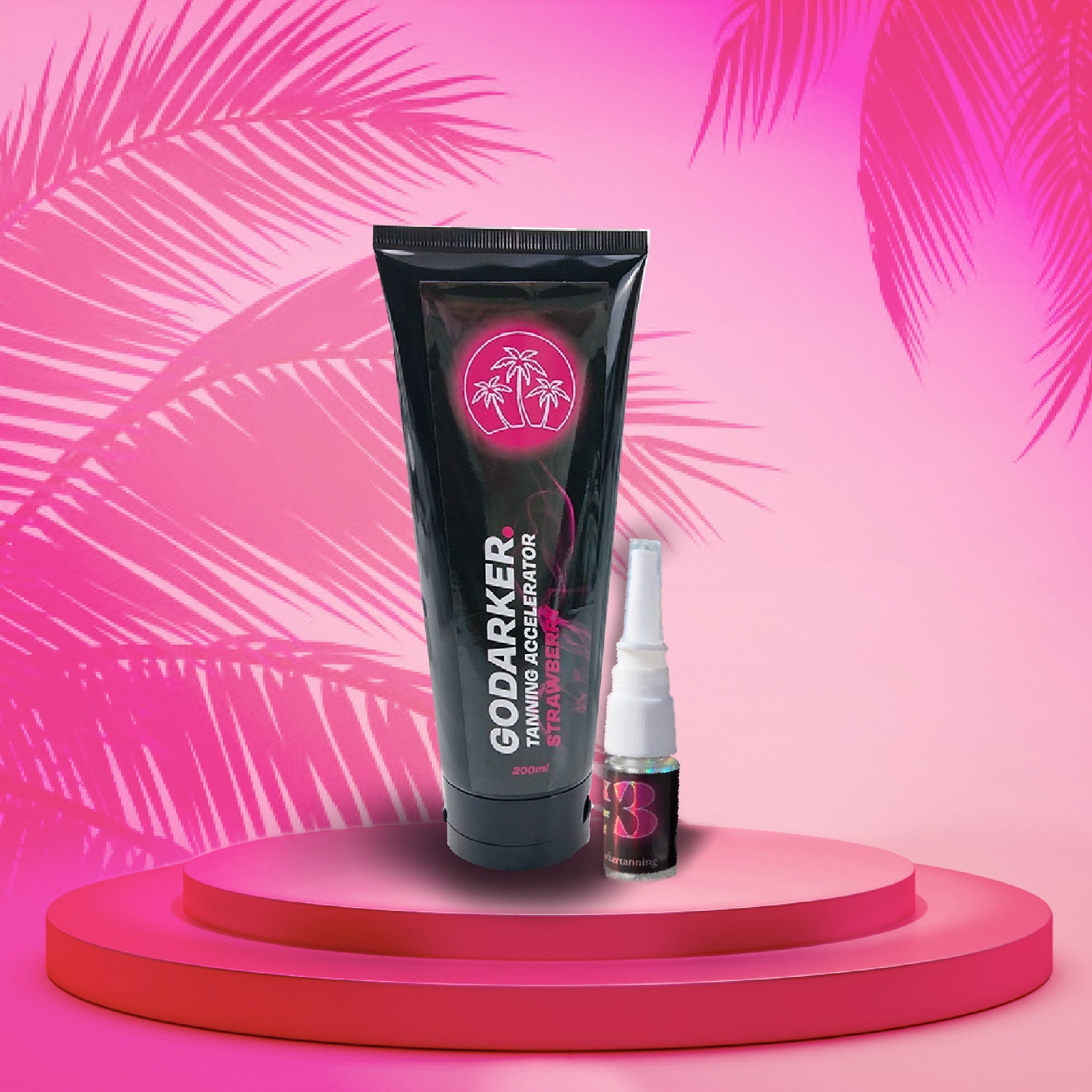 Strawberry Tanning Cream & Tanning Spray Bundle – GO DARKER TANNING